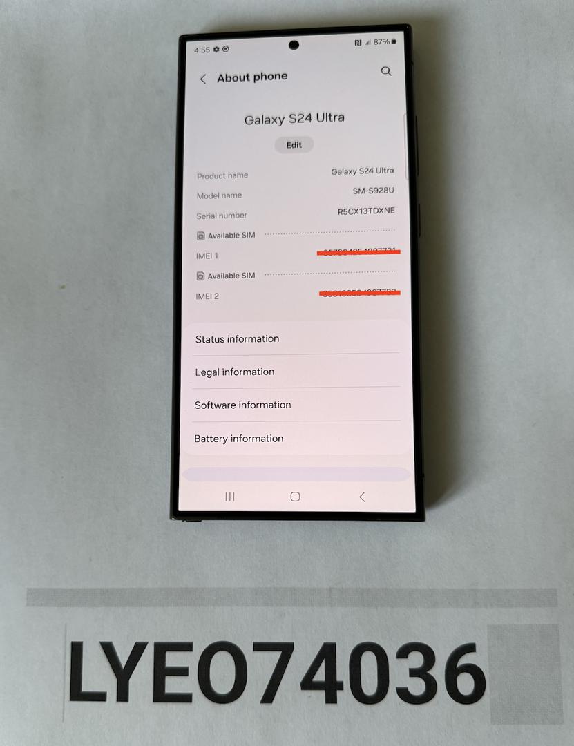 Samsung Galaxy S24 Ultra - Unlocked, Black, 256GB, 12GB, SM-S928U1 ...