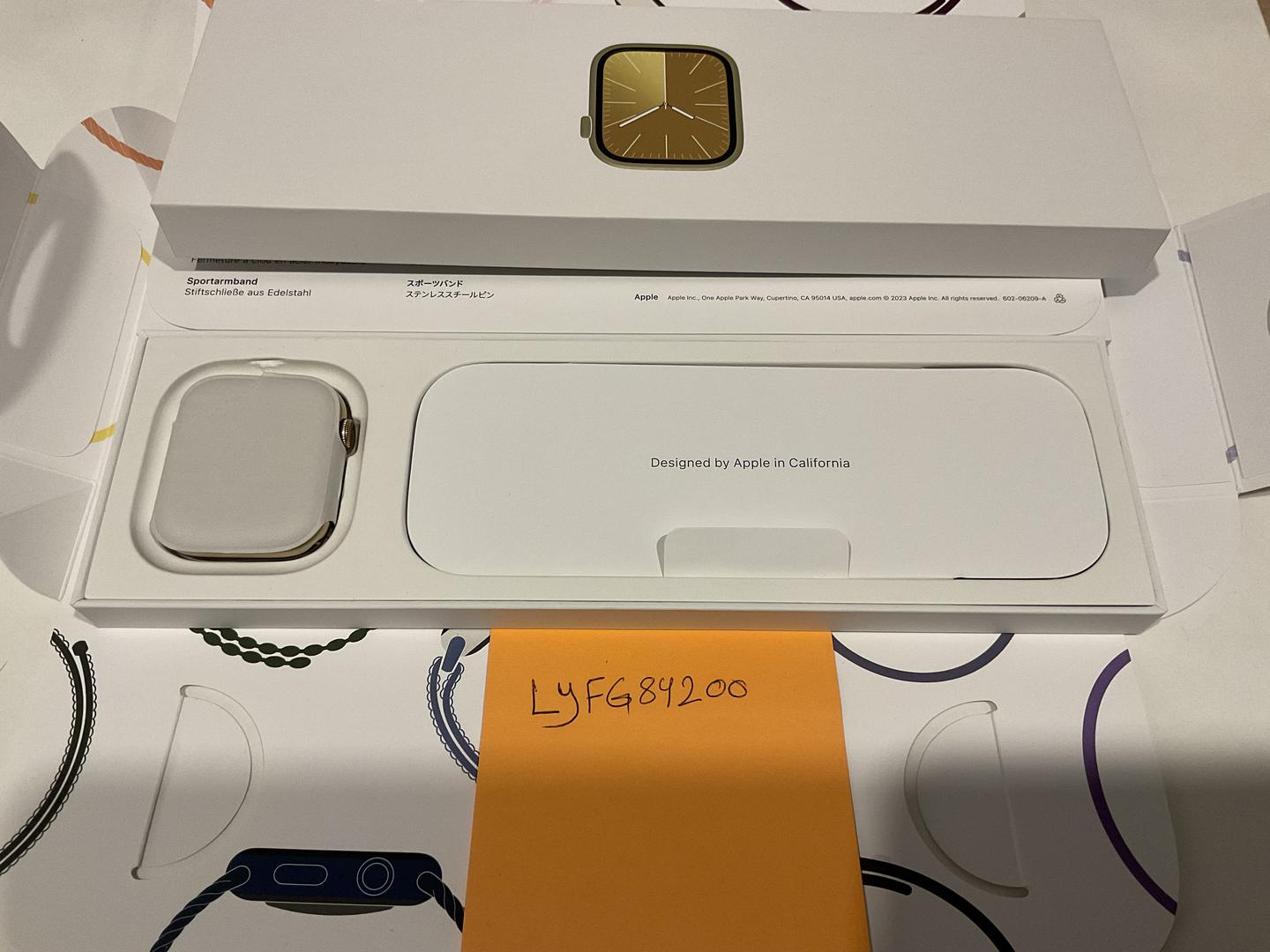 Apple Watch Series 9 45mm - Unlocked, Gold, A2984 - Cellular, Stainless ...