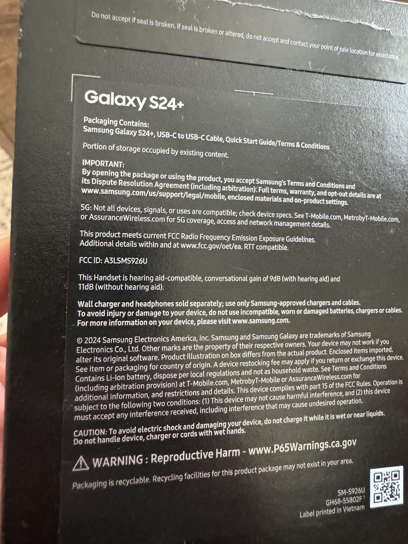 Samsung Galaxy S24 Plus - T-Mobile, Violet, 256GB, 12GB, SM-S926U ...