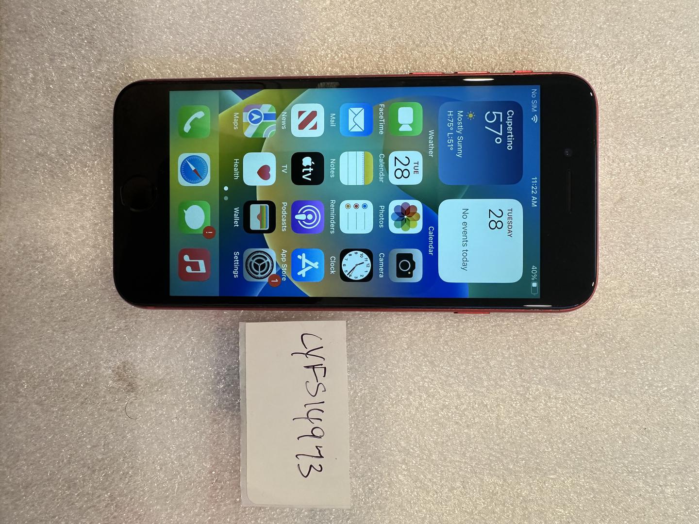 Apple iPhone SE 2nd Gen 2020 - Unlocked, Red, 64GB, A2275 - LYFS14973 - Swappa