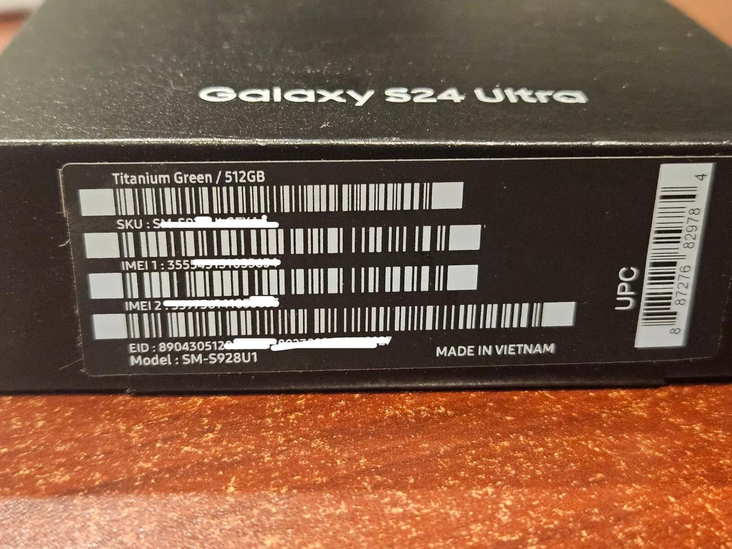 Samsung Galaxy S24 Ultra - Unlocked, Green, 512GB, 12GB, SM-S928U1 ...