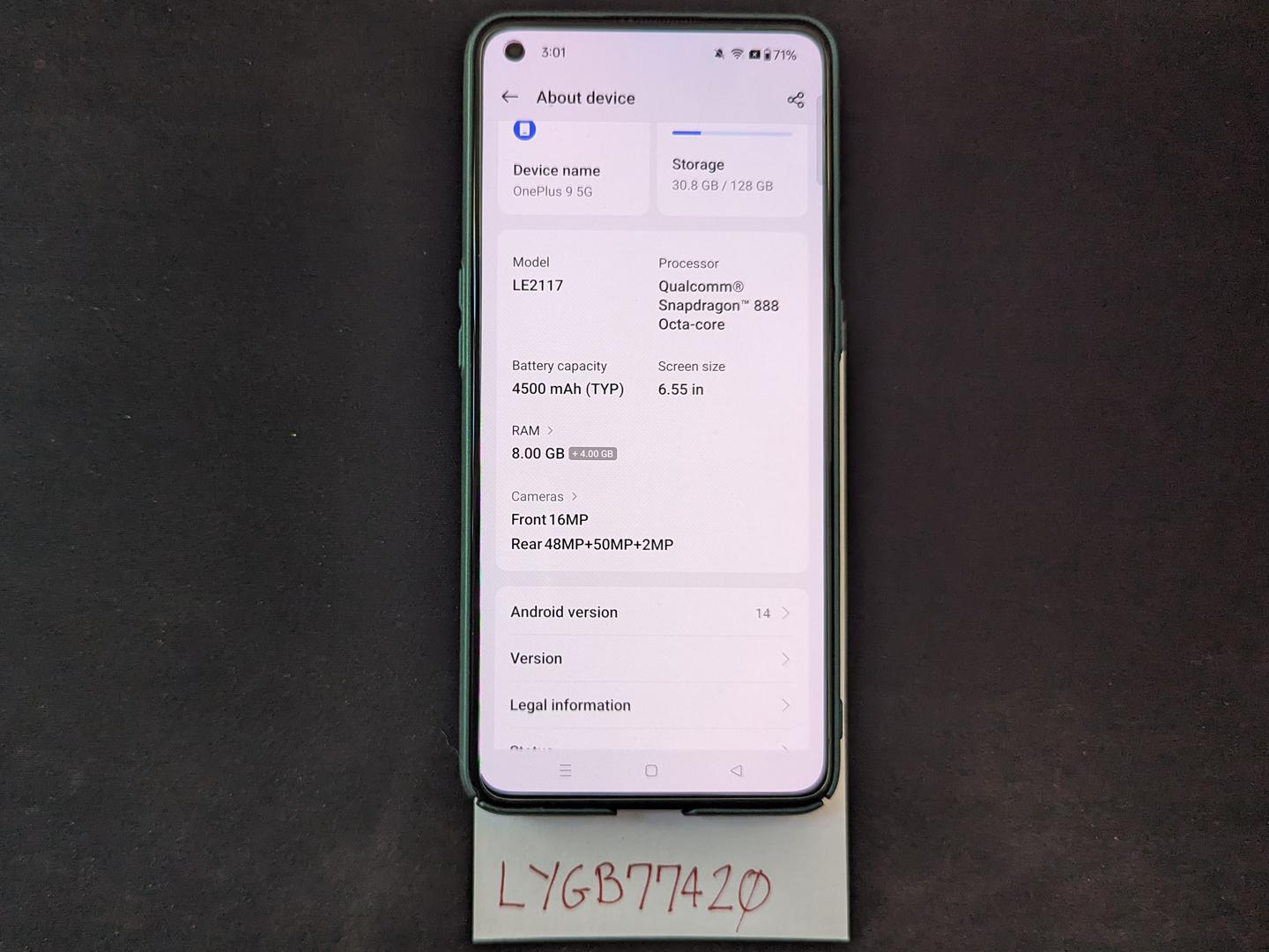 OnePlus 9 5G - T-Mobile, Black, 128GB, 8GB, LE2117 - LYGB77420 - Swappa