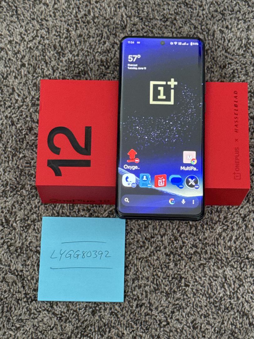 OnePlus 12 - Unlocked, Black, 512GB, 16GB, CPH2583 - LYGG80392 - Swappa