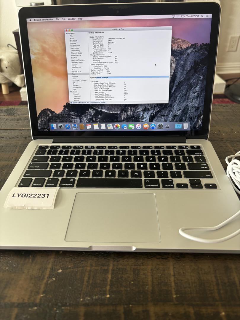 MacBook Pro 2015 (Retina) - 13" - Silver, 128GB, 8GB - LYGI22231 - Swappa
