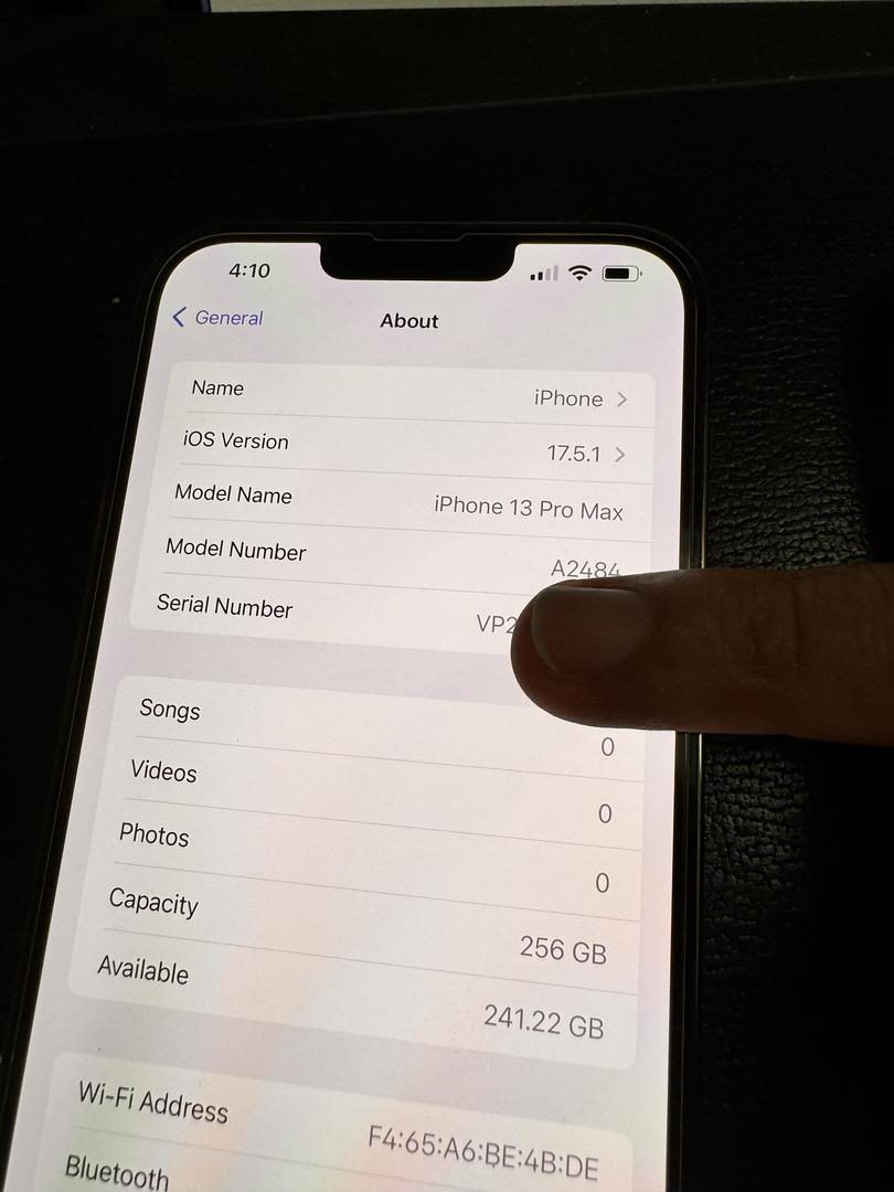 Apple iPhone 13 Pro Max - Verizon, Graphite, 256GB, A2484 - LYGM56484 - Swappa