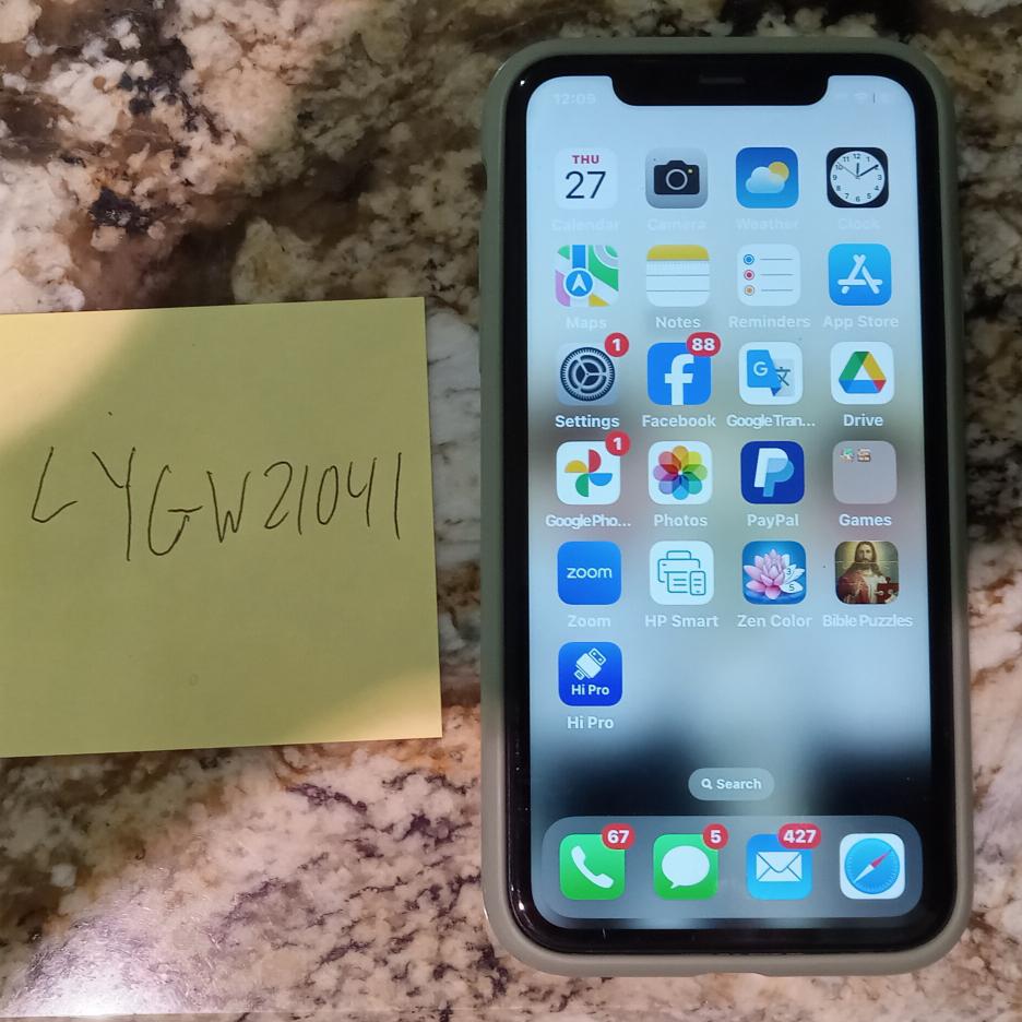 Apple iPhone 11 - AT&T, Black, 64GB, A2111 - LYGW21041 - Swappa