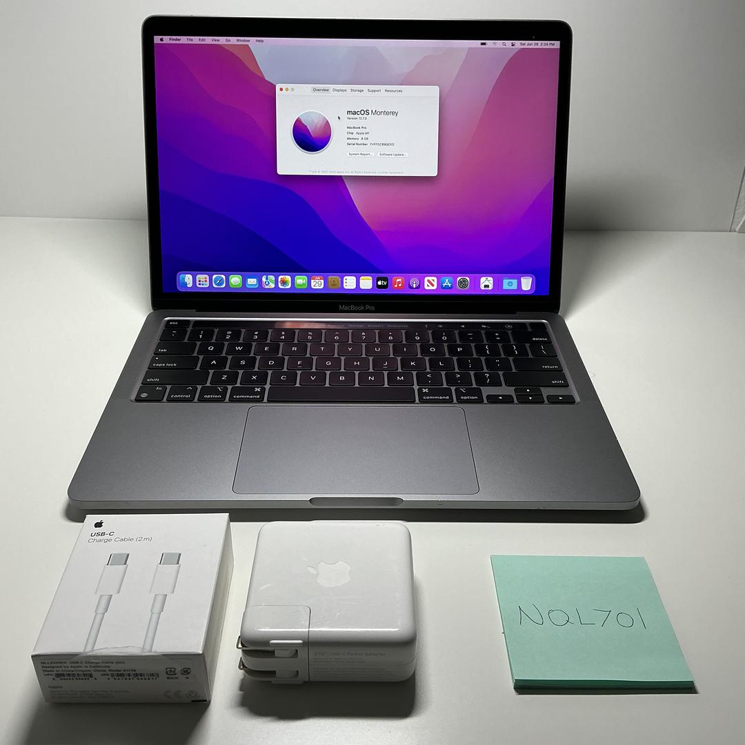 MacBook Pro 2020 - 13" - Apple M1, Gray, 256GB, 8GB - LYGY46772 - Swappa