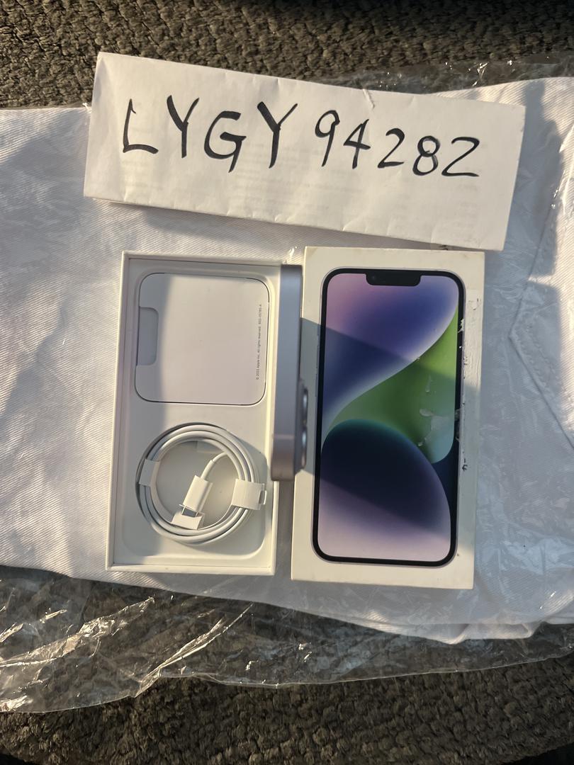 Apple iPhone 14 - Unlocked, Purple, 128GB, A2649 - LYGY94282 - Swappa