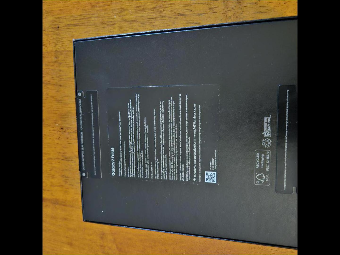 Samsung Galaxy Z Fold6 - Unlocked, Black, 512GB, 12GB, SM-F956U1 ...