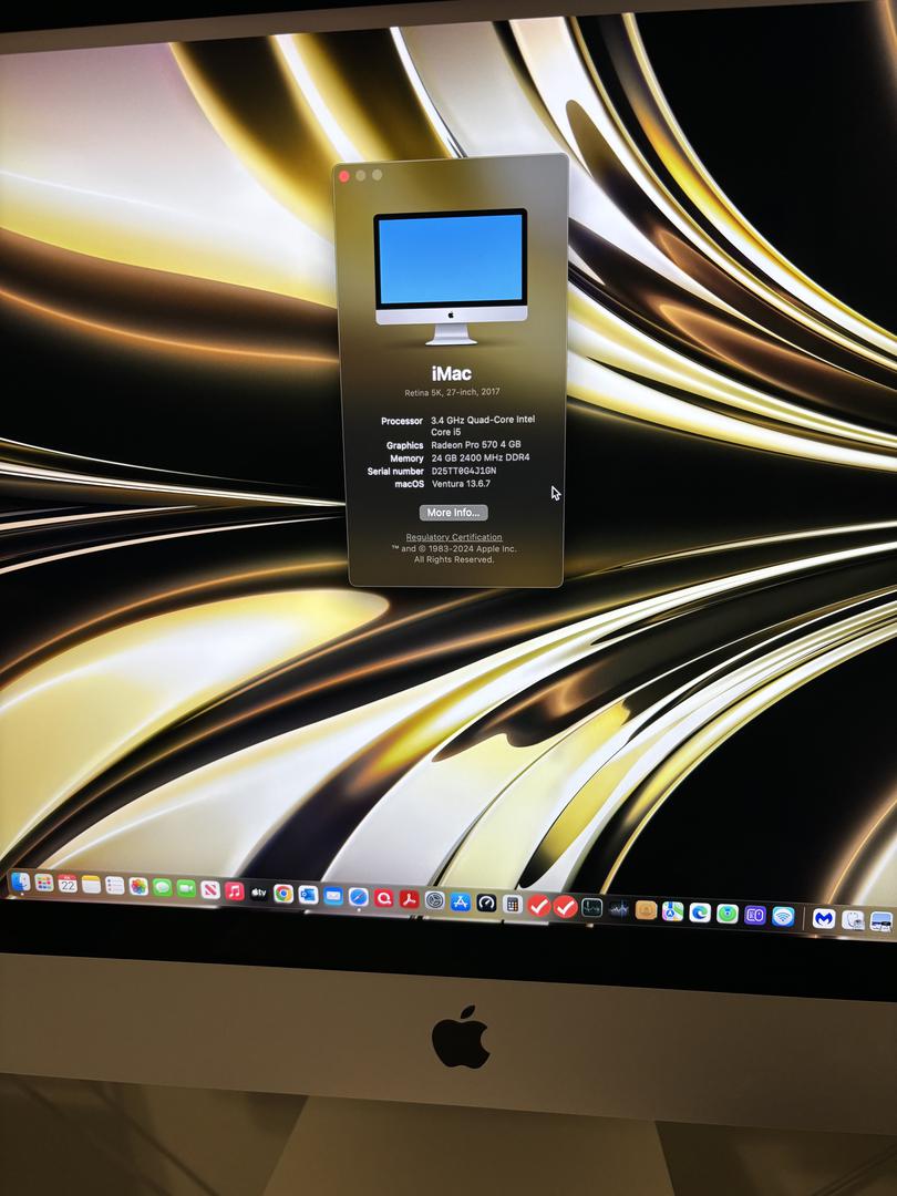 iMac 2017 27" Retina 5K - I5, 256GB, 16GB - LYHV10540 - Swappa