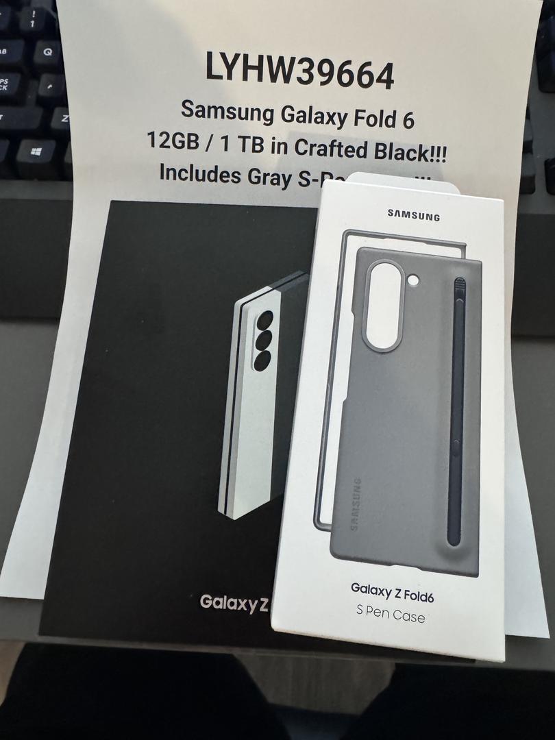 Samsung Galaxy Z Fold6 - Unlocked, Black, 1TB, 12GB, SM-F956U1 ...