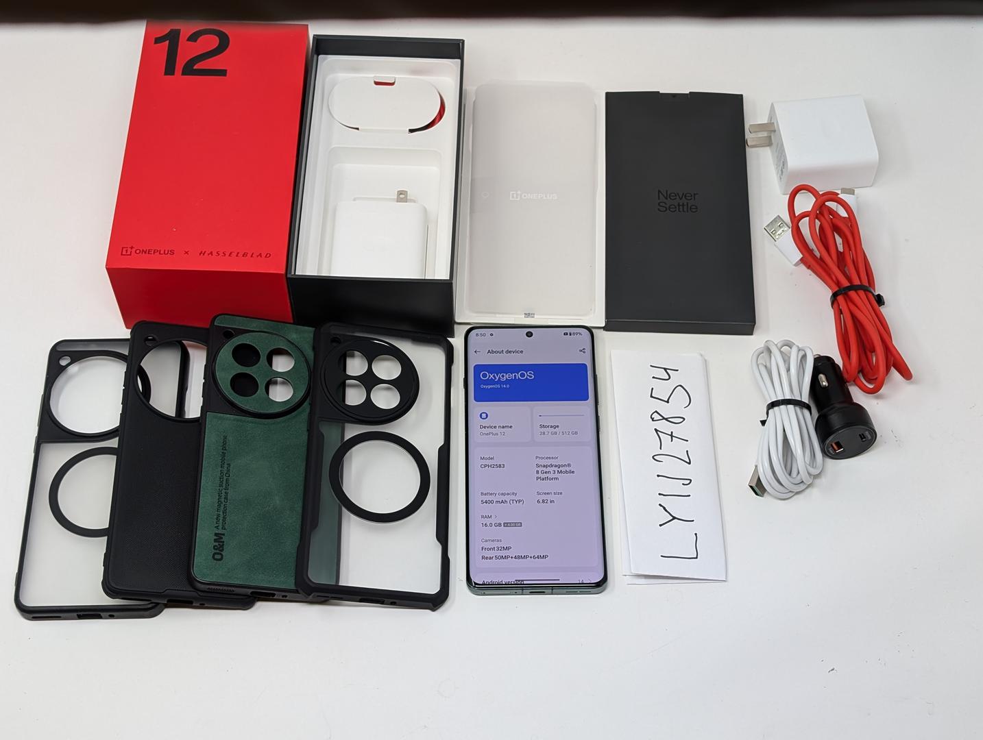 OnePlus 12 - Unlocked, Green, 512GB, 16GB, CPH2583 - LYIJ27854 - Swappa