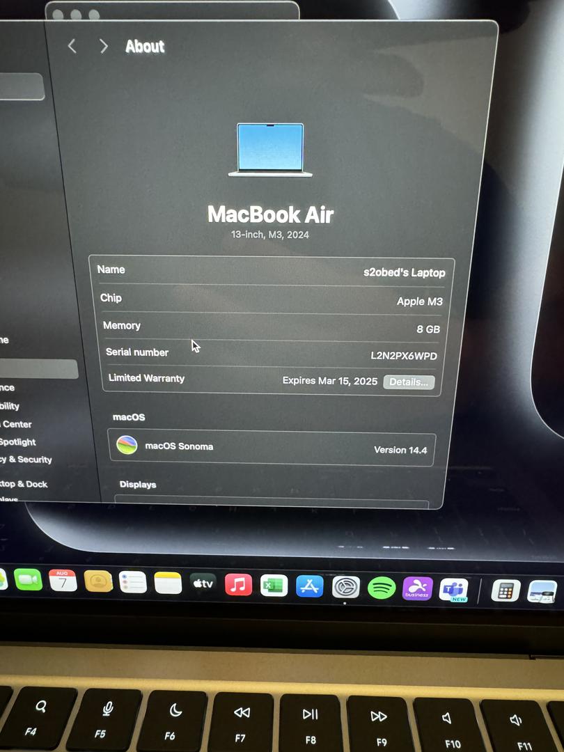 MacBook Air 2024 (M3) - 13" - Apple M3, Gray, 512GB, 8GB, 10-core GPU ...