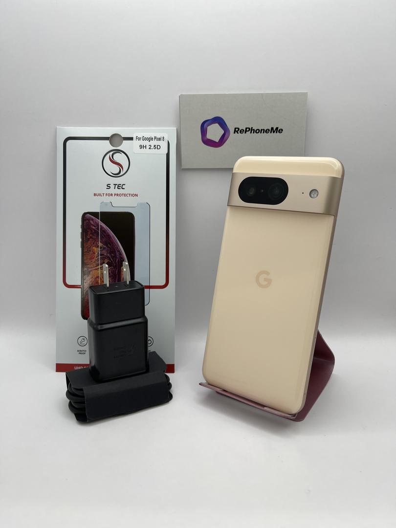 Google Pixel 8 - Unlocked, Rose, 128GB, 8GB, G9BQD, Sub-6 5G ...