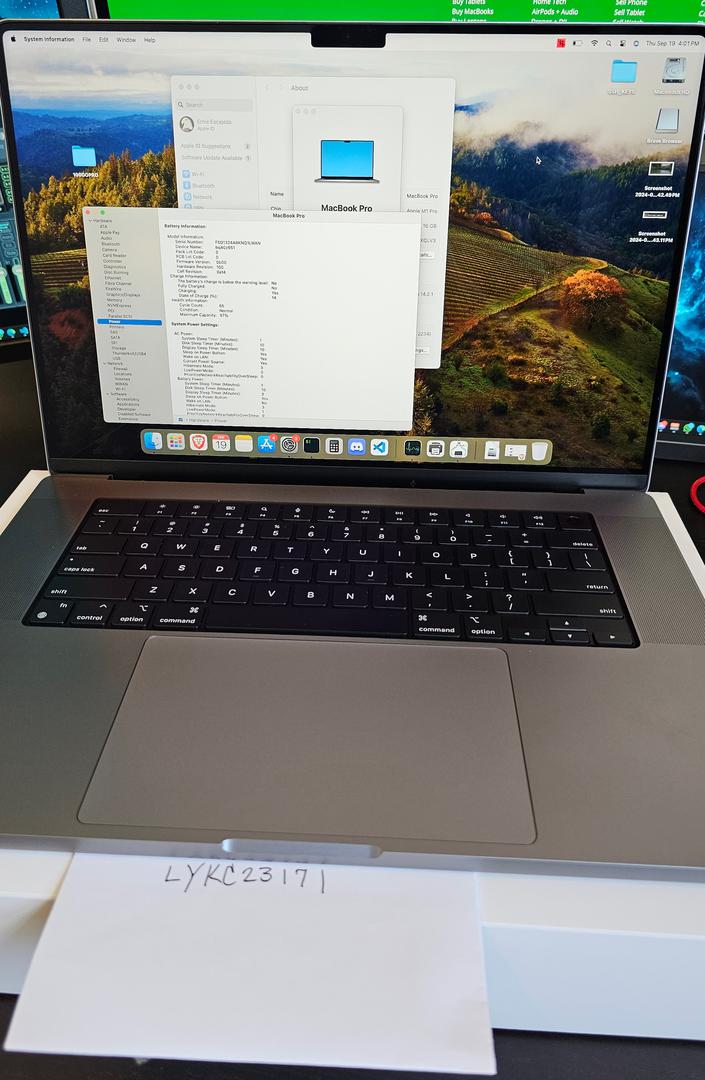 MacBook Pro 2021 - 16" - Apple M1 Pro 10-core, Gray, 512GB, 16GB ...