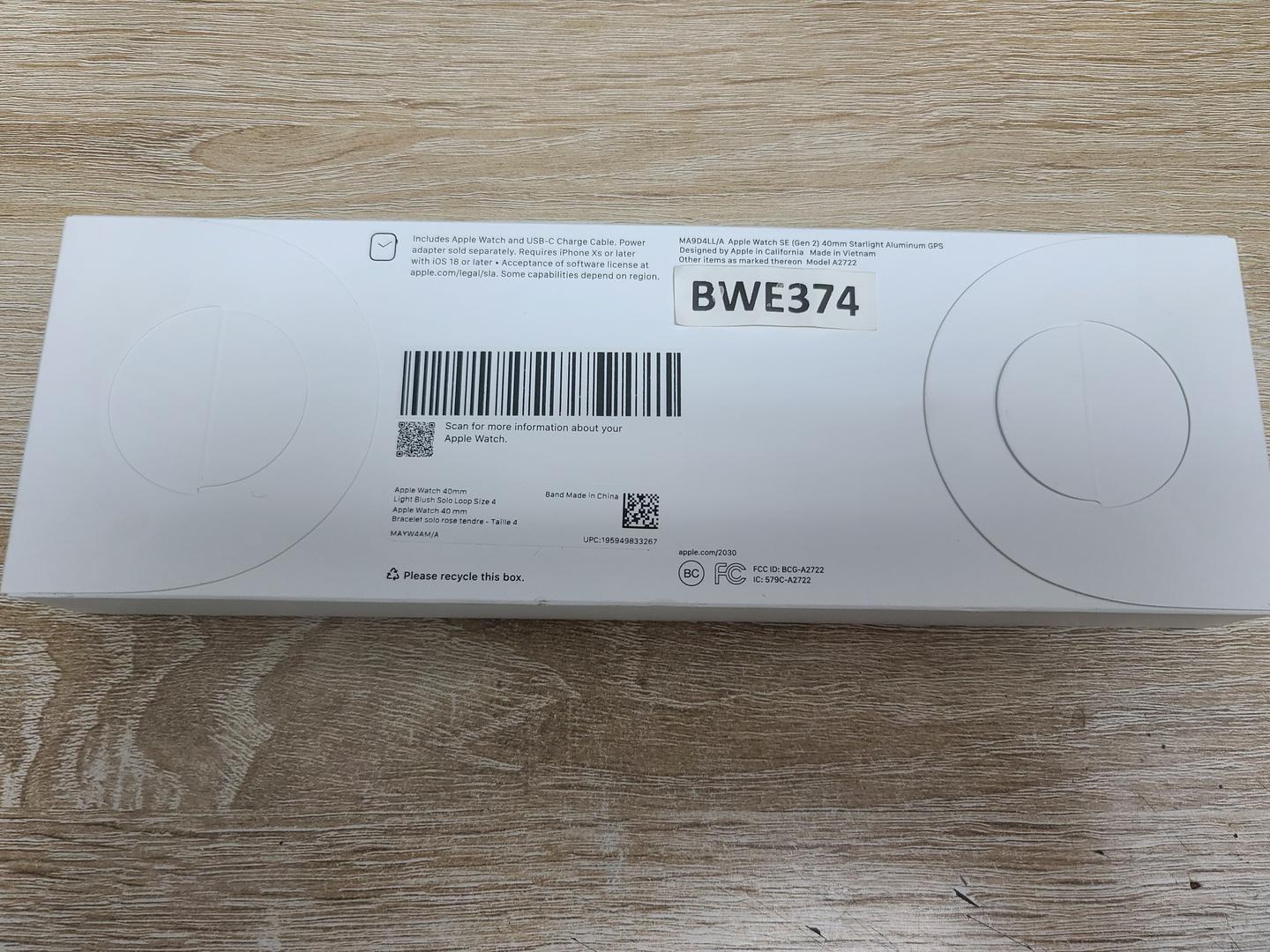 Apple Watch SE 2nd Gen 40mm - Starlight, A2722 - GPS, Aluminum - LYNF35327 - Swappa