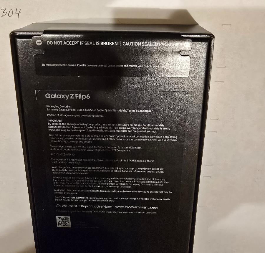 Samsung Galaxy Z Flip6 - Unlocked, Black, 512GB, 12GB, SM-F741U1 ...