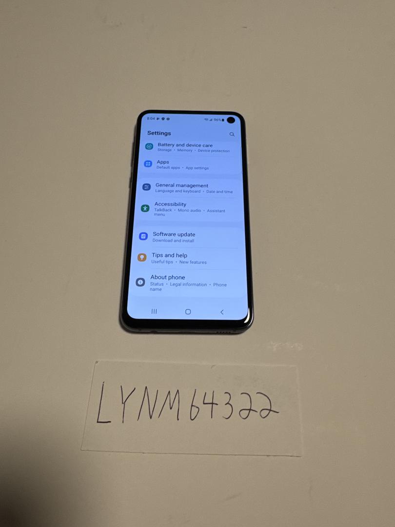 Samsung Galaxy S10e - Unlocked, Blue, 128GB, 6GB, SM-G970U1 - LYNM64322 ...