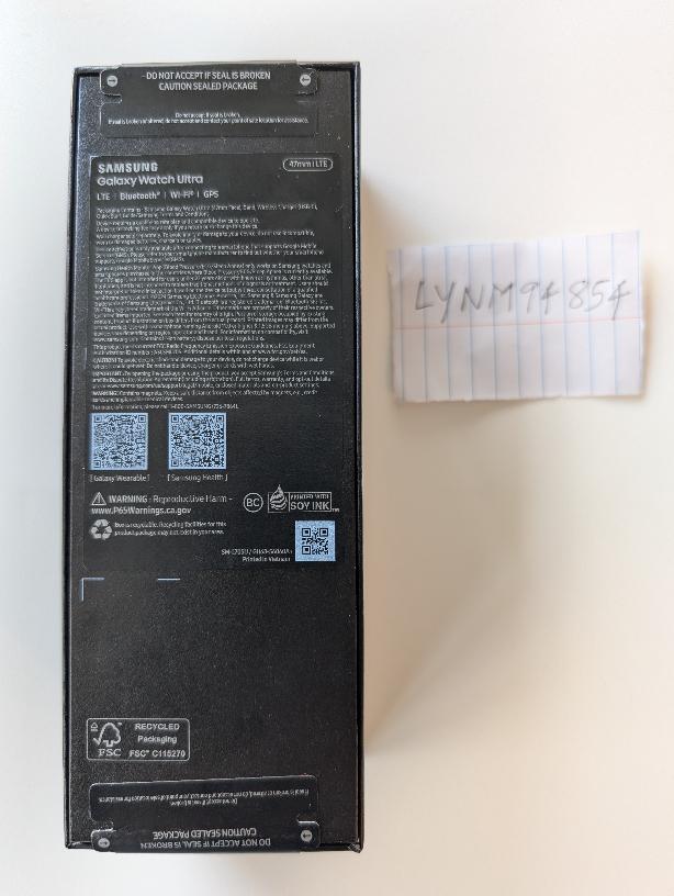 Samsung Galaxy Watch Ultra - Unlocked, Silver, SM-L705U, 47mm ...