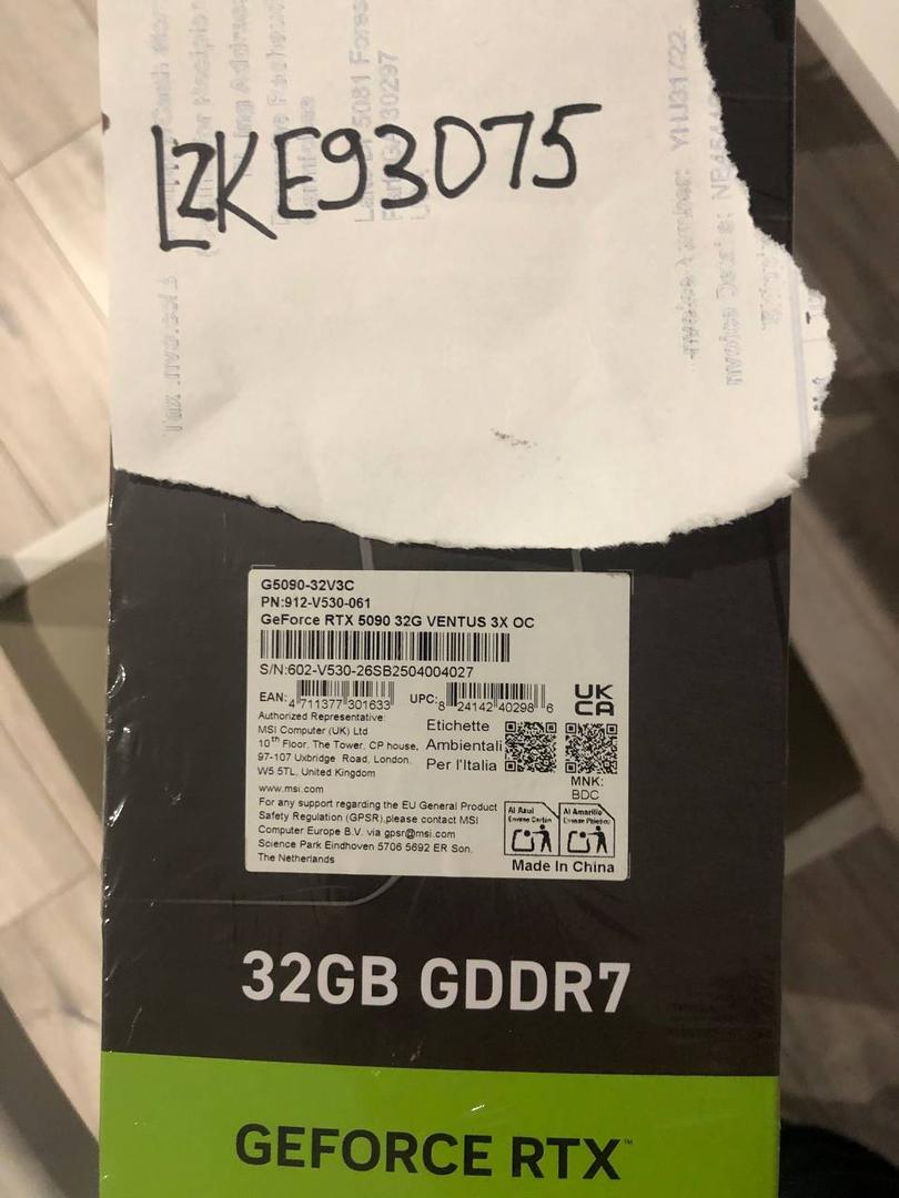 MSI GeForce RTX 5090 - G5090-32GTC, GAMING TRIO OC - LZKE93075 - Swappa