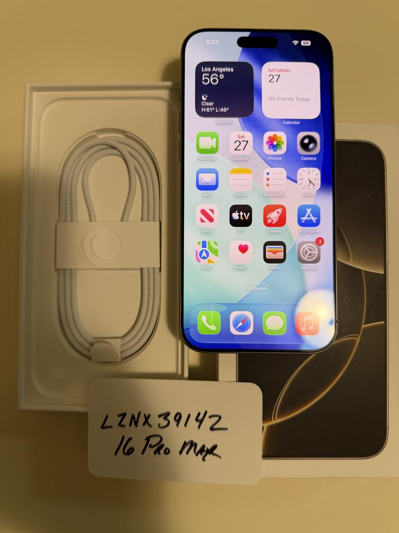 Apple iPhone 16 Pro Max - AT&T, Natural, 256GB, A3084 - LZNX39142 - Swappa